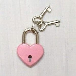 Heart Lock Padlock Box Lock With Heart Keys RED GOLD or PINK - Etsy