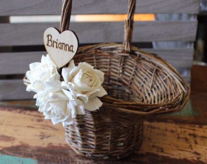 Rustic Flower Girl Baskets Country Barn Wedding | Etsy