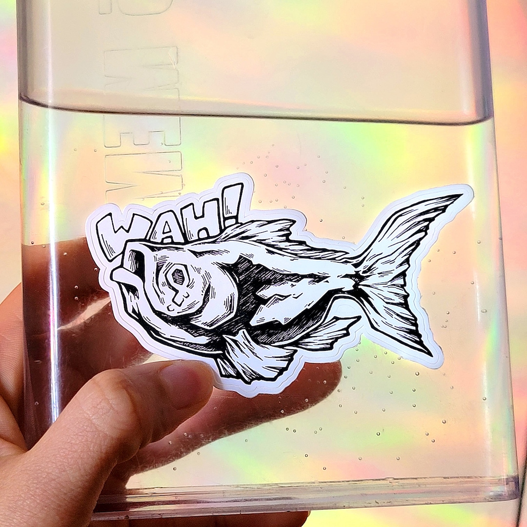 Wah! Fish Sticker - Etsy