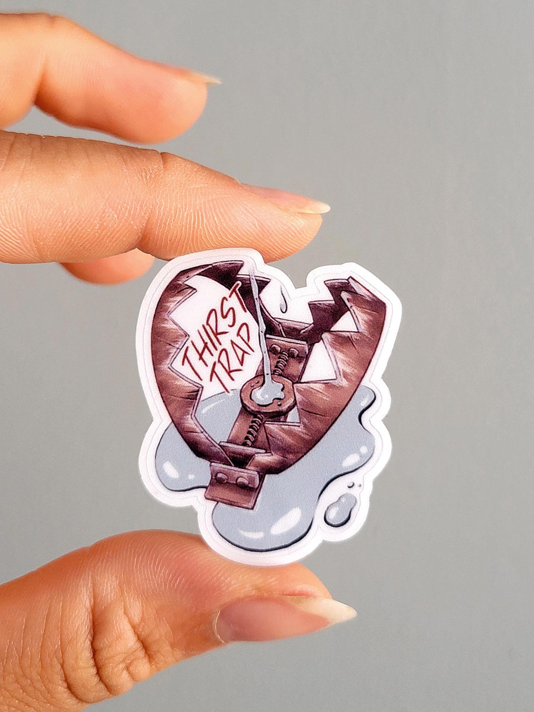 Thirst Trap Mini Laminated Vinyl Sticker - Etsy