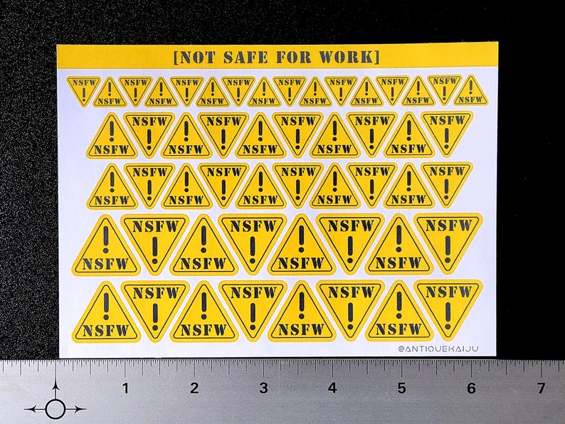 NSFW Warning Sticker Sheet - Etsy