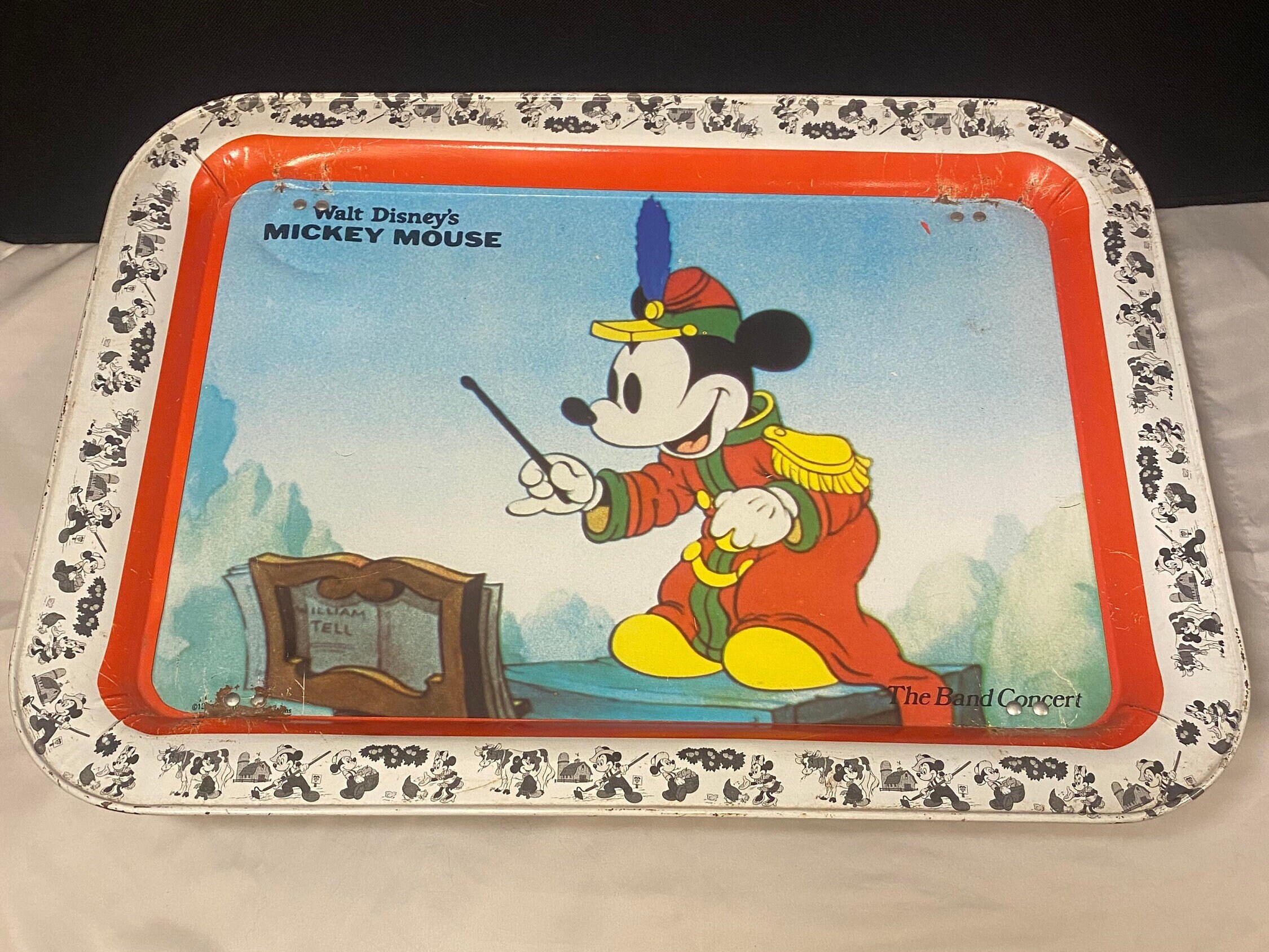 Vintage Mickey Mouse Metal Folding TV Tray. Vintage Rolling Tray. Retro ...