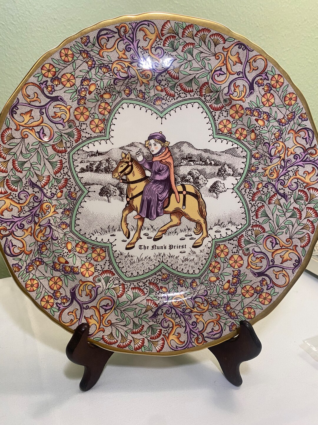 Vintage 1983 Mason's Ironstone Chaucer's Canterbury Pilgrims Plate ...