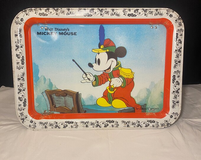 Vintage Mickey Mouse Metal Folding TV Tray. Vintage Rolling Tray. Retro ...