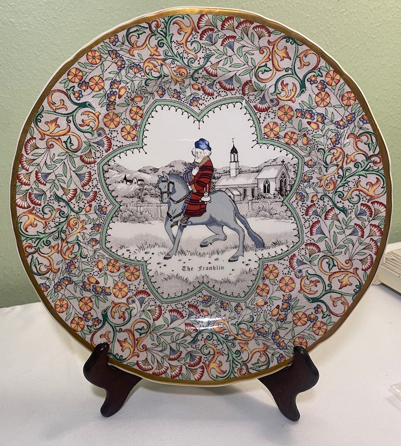 Vintage 1983 Mason's Ironstone Chaucer's Canterbury Pilgrims Plate ...