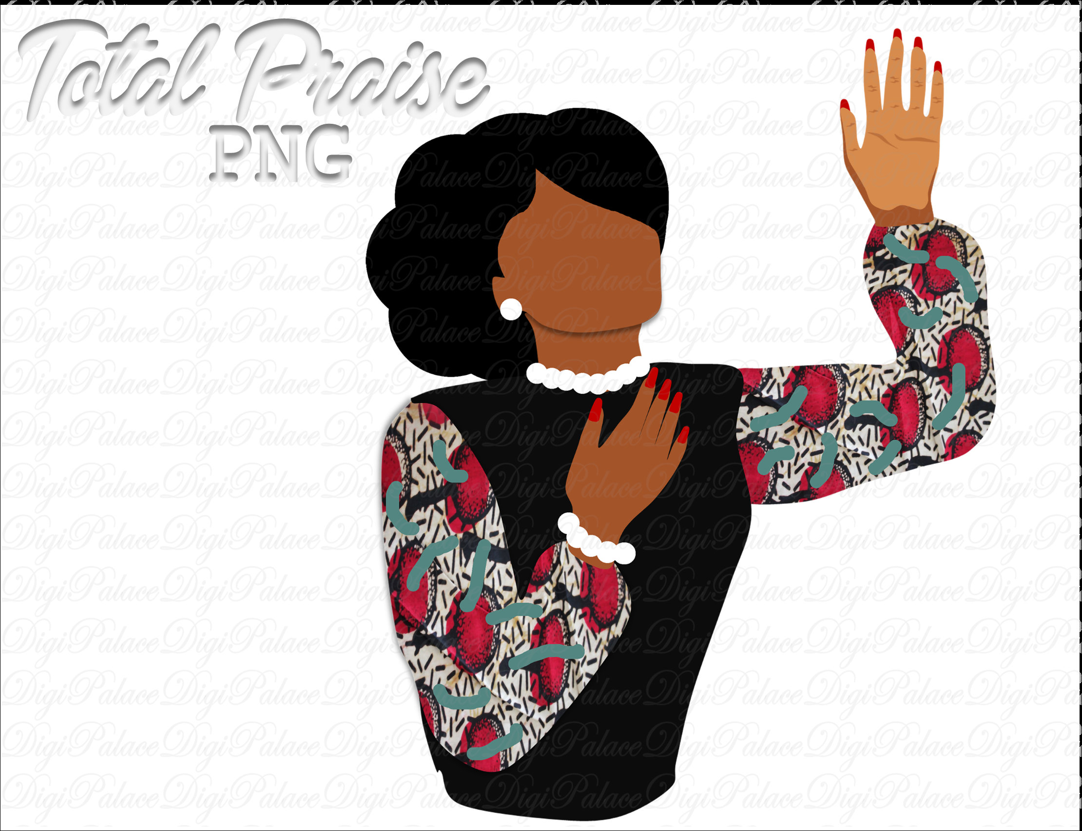 Woman Praising God Clip Art