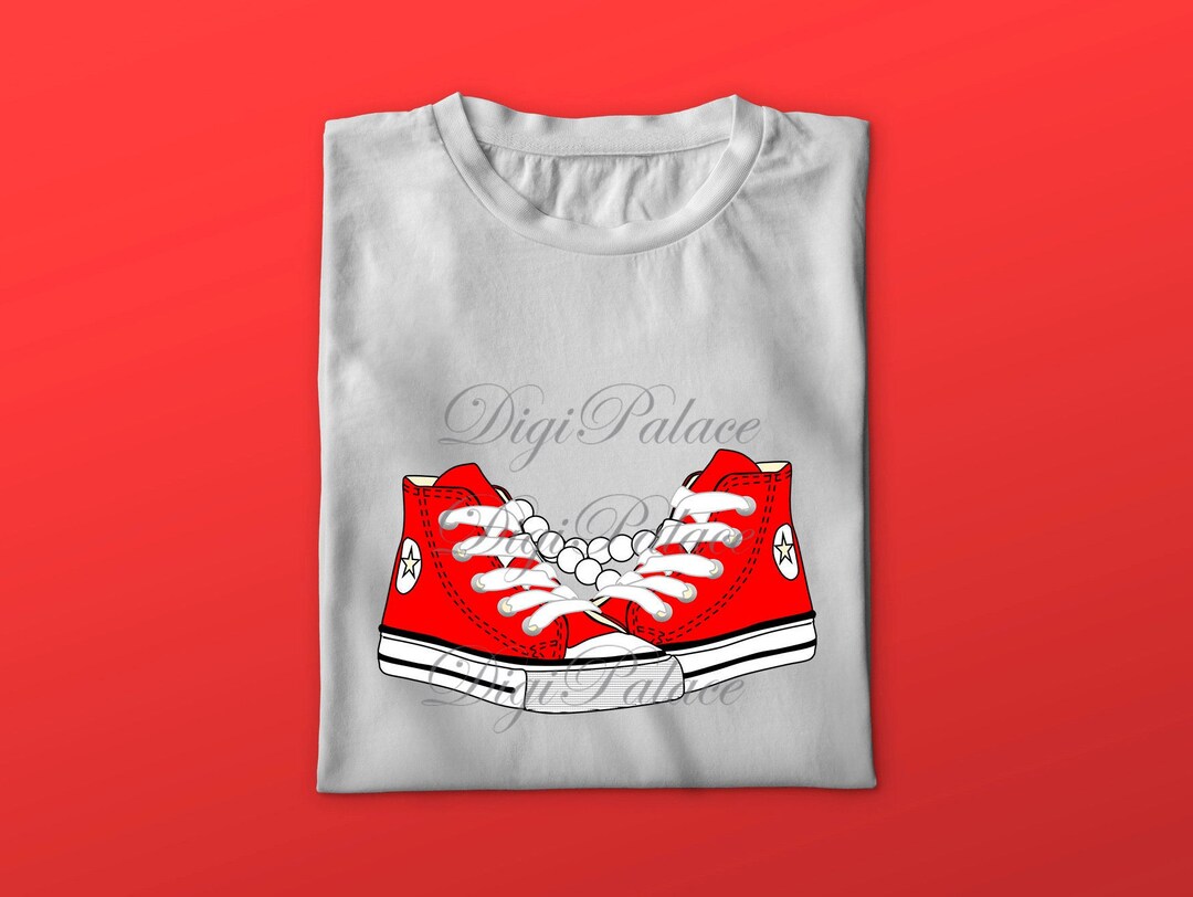 Red Chucks & Pearls PNG Digital File Download, Red Chucks Trend, PNG ...