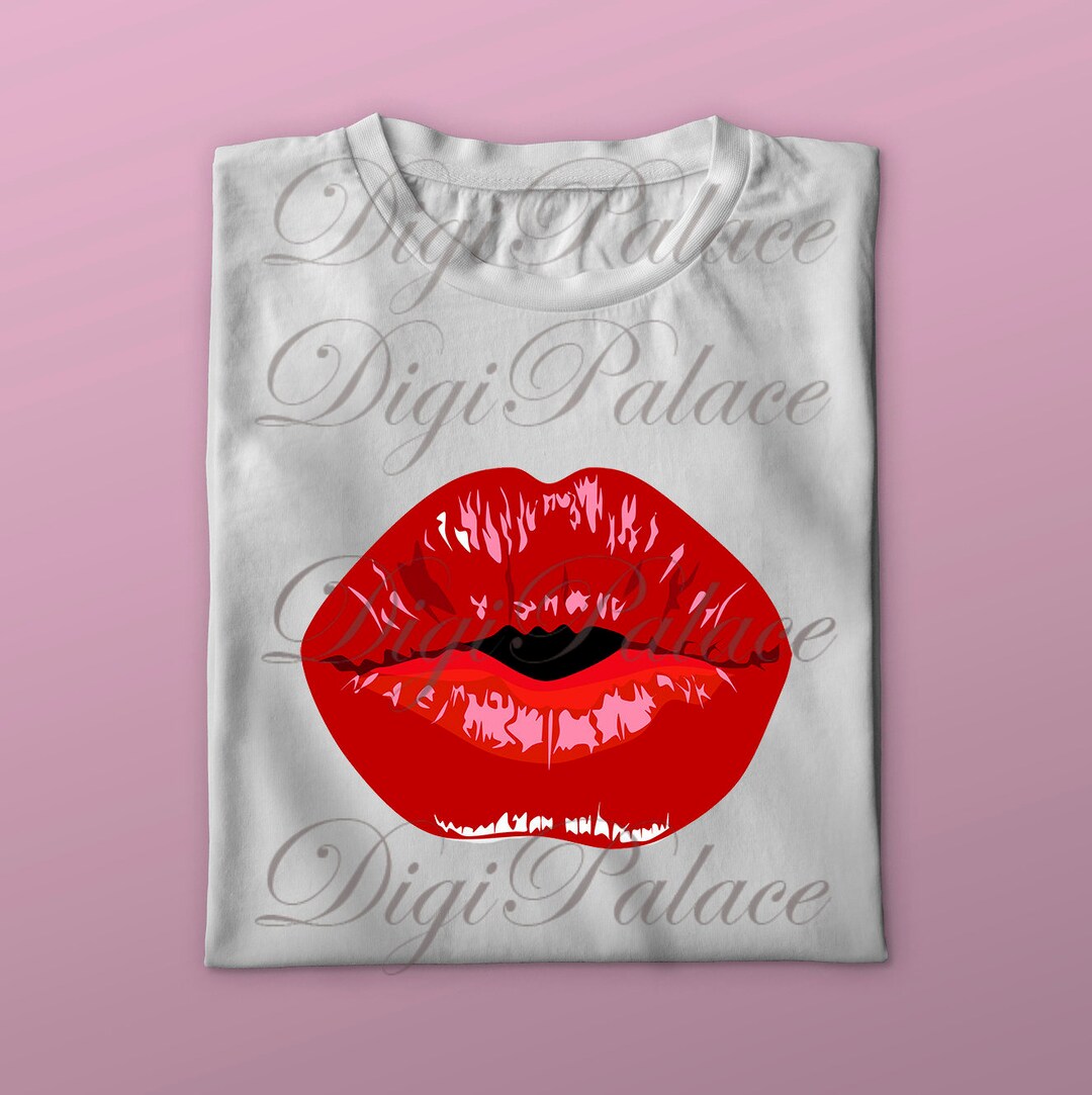 2 PNG Red and Blue Lips Digital Download - Etsy