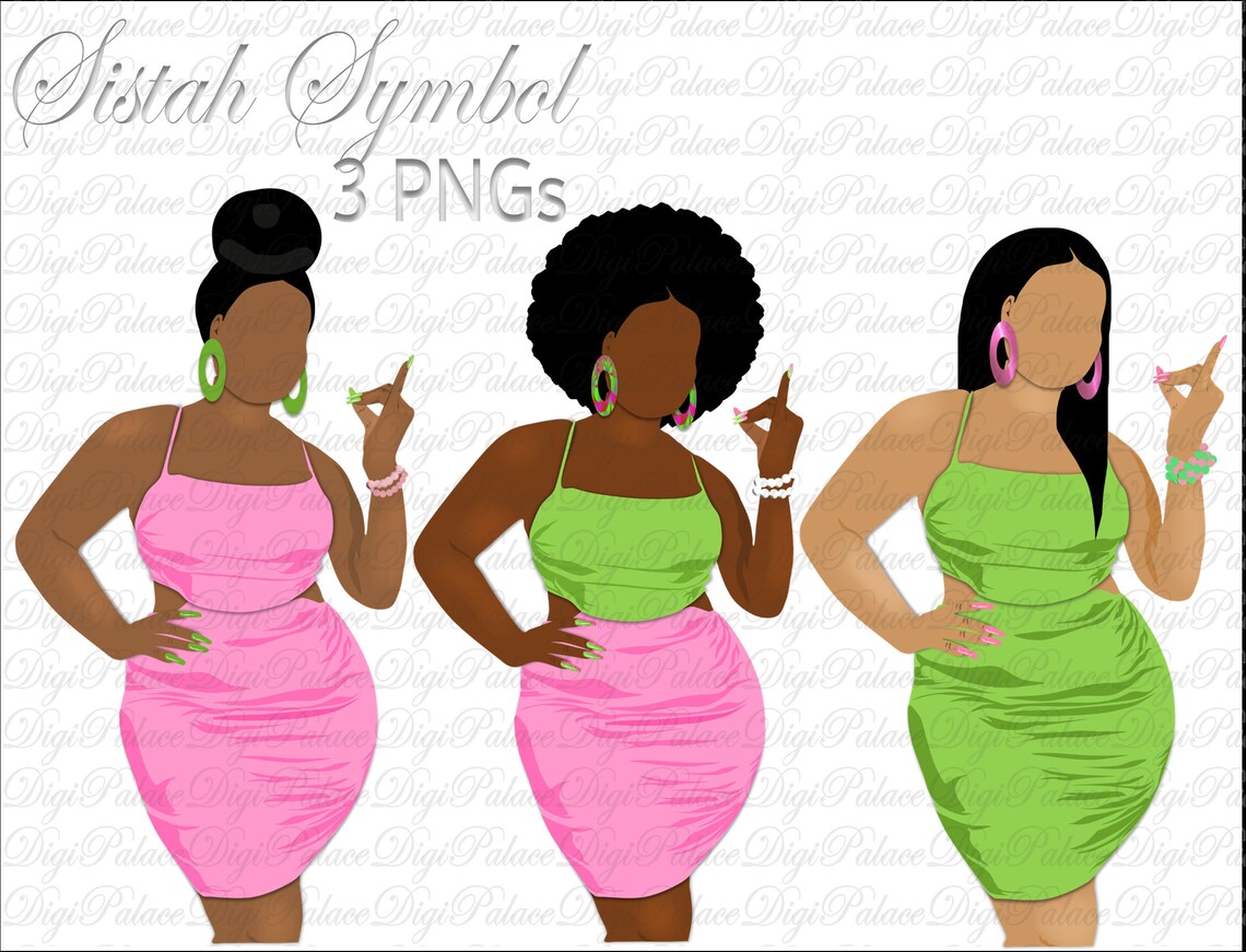 Black Greek Hand Symbol Signs L Sorority Girls Clipart - Etsy