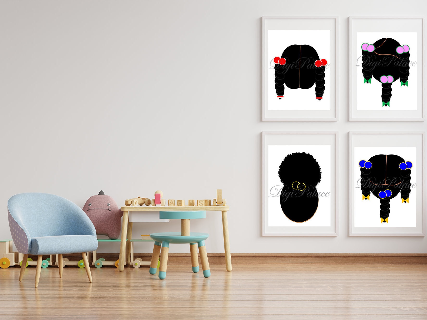 African American Hair Printable PDF DIGITAL DOWNLOAD Hair Set - Etsy