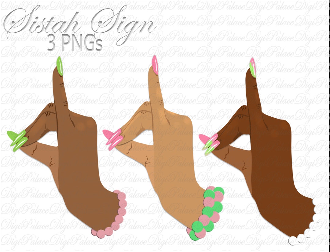 Black Greek Hand Symbol Signs L Sorority and Frat Hand Symbol Signs PNG ...