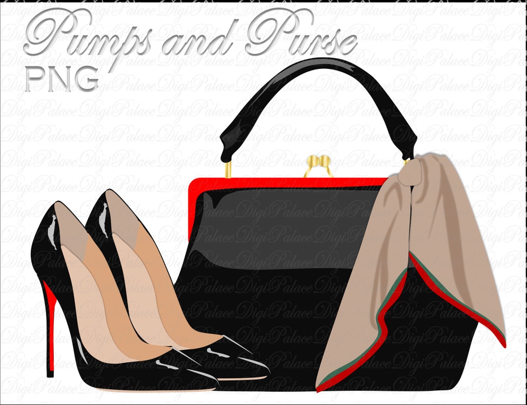 Red Sole High Heel & Purse Clipart: Fashion PNG (digital Download) - Etsy