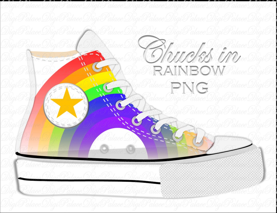 Rainbow Platform Shoe Clipart: PNG Digital Download - Etsy