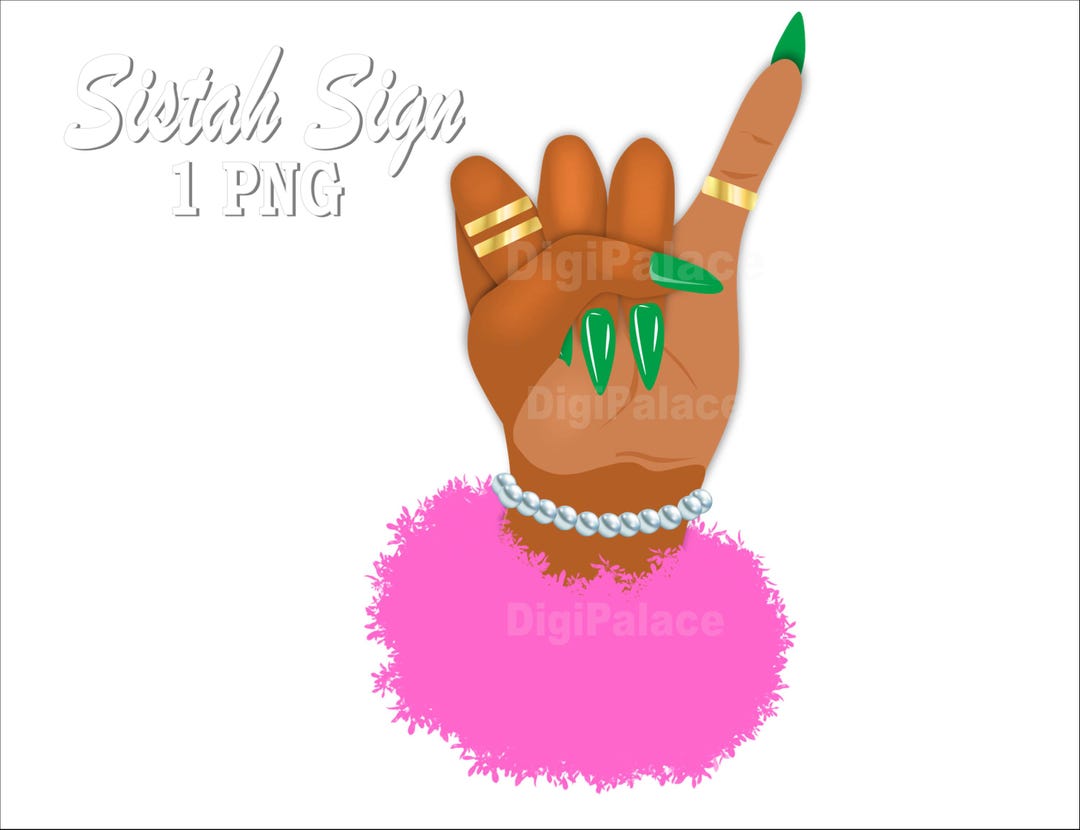 Black Greek Hand Symbol Signs: Sorority Frat PNG for Crafts - Etsy
