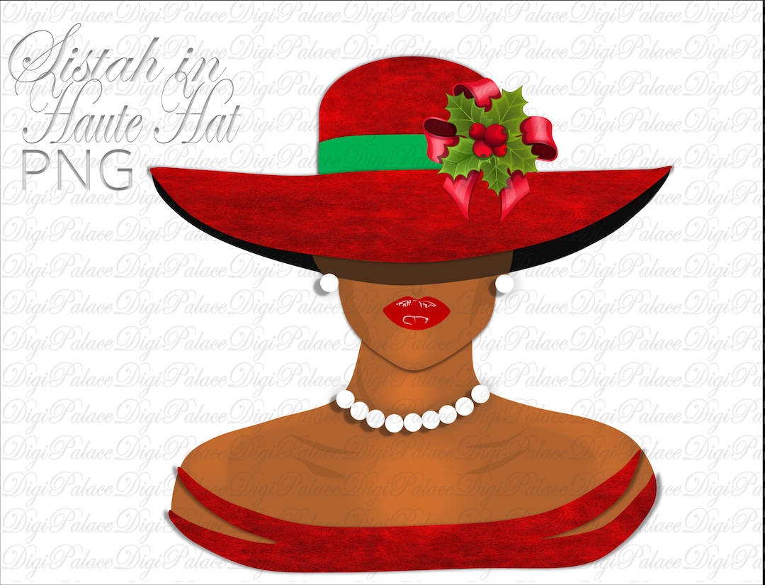Christmas Fedora Hat, Natural Hair, Black Woman, Black Girl, African ...