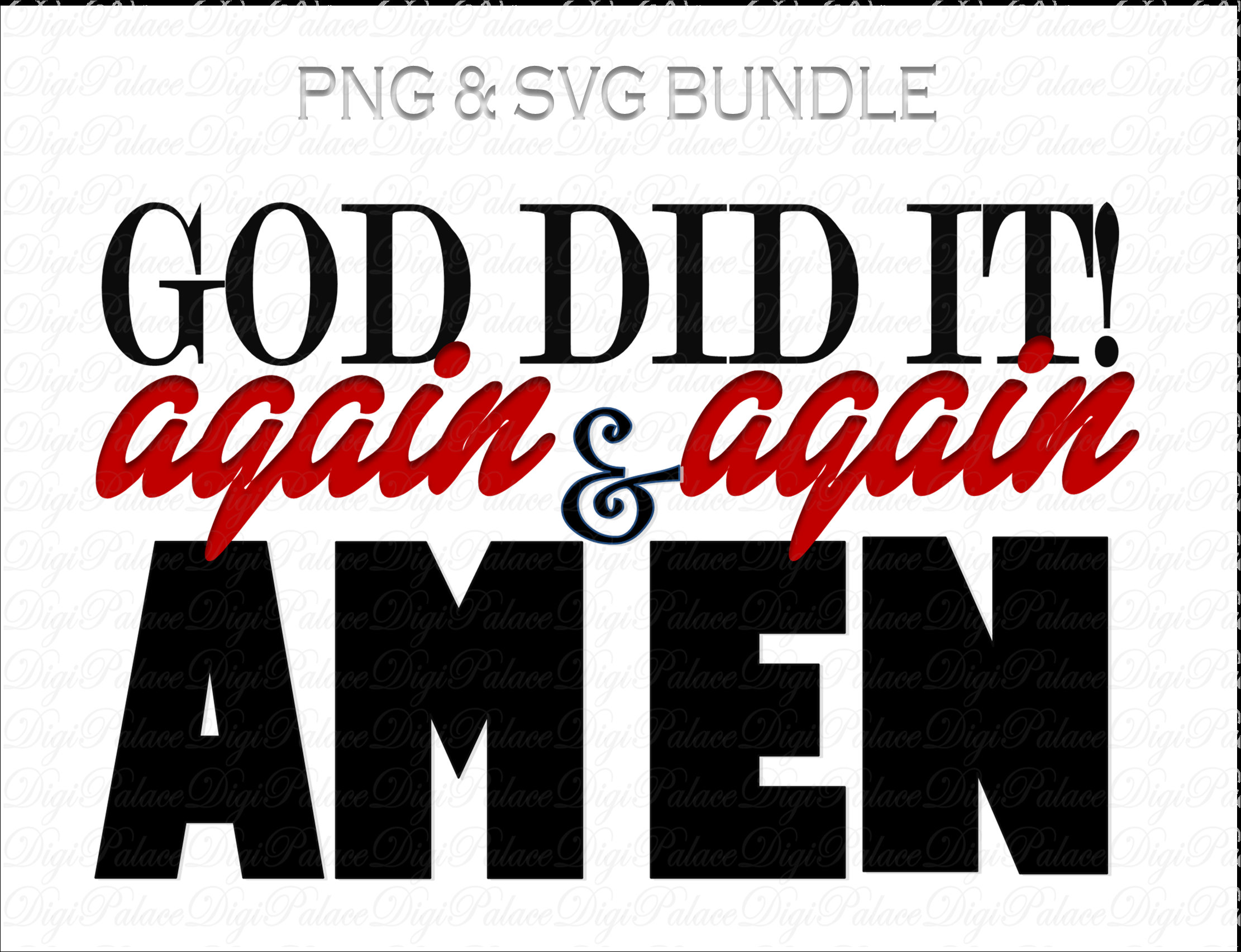 God Did It Again SVG PNG Bundle: Christian Inspirational Design - Etsy