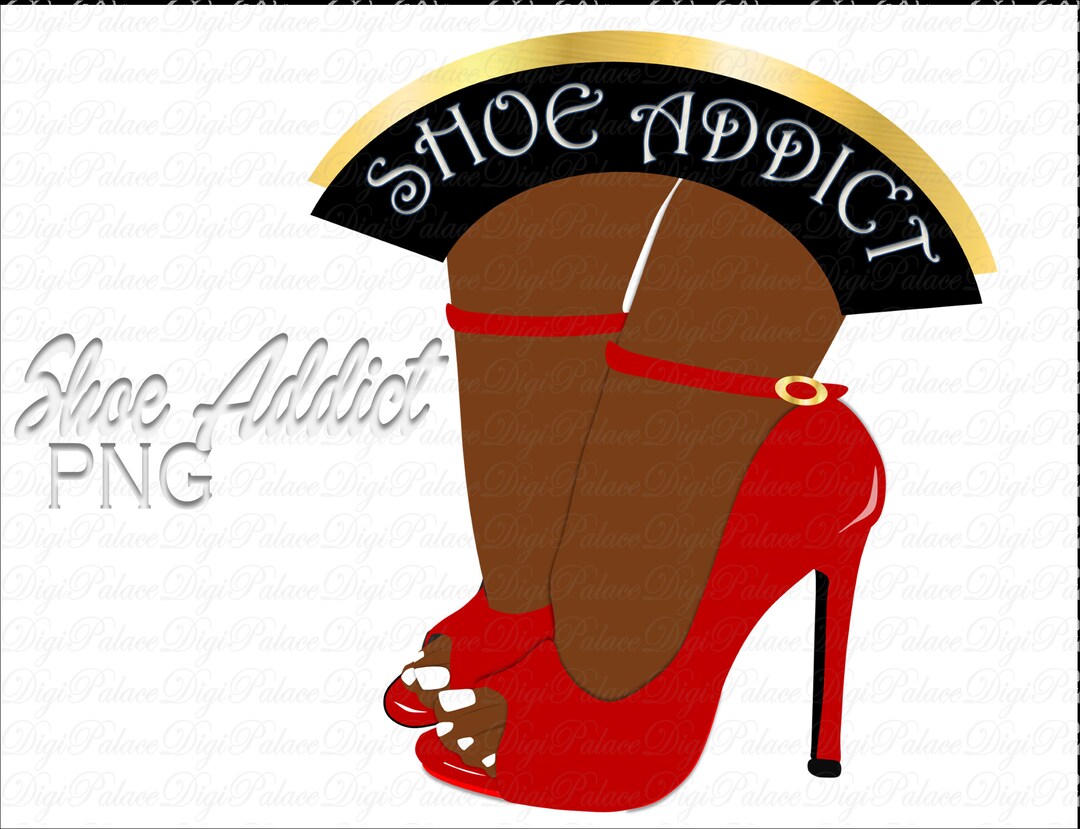 Red High Heel Stiletto PNG - Shoe Addict Clipart - Etsy