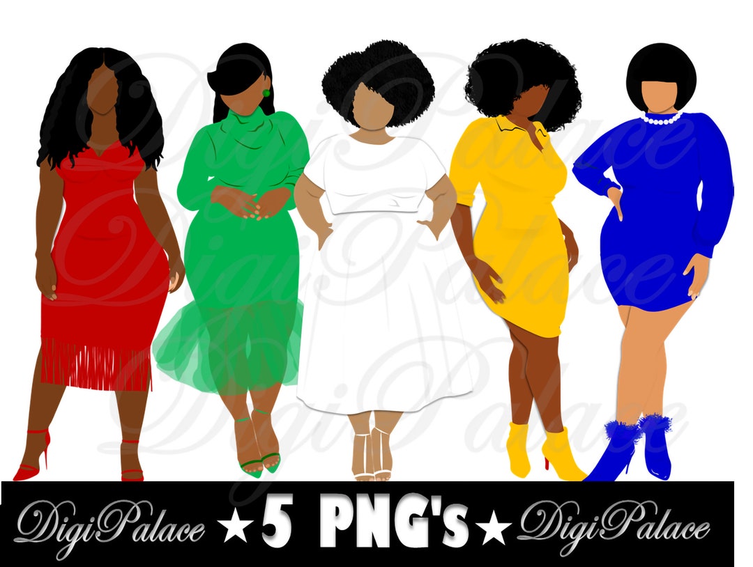 Sisterhood Clipart: Black Women PNG Bundle (5 Files) - Etsy