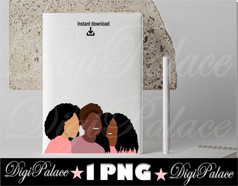 Black Girl Best Friends Clipart, Afro Girls PNG (digital Download) - Etsy