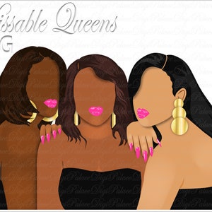 Beautiful African American Best Friends Clipart, Black Girl Clipart ...
