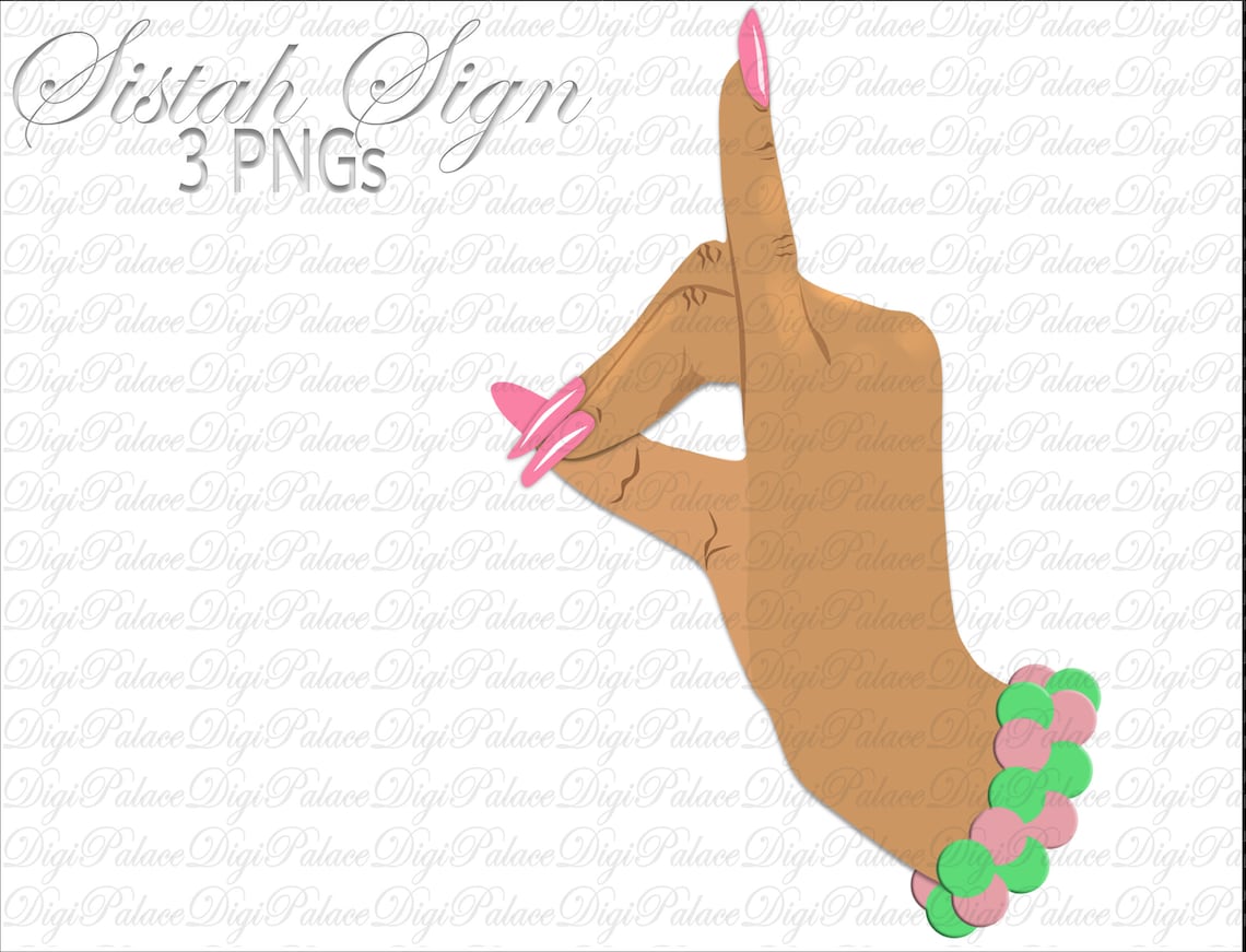 Black Greek Hand Symbol Signs L Sorority and Frat Hand Symbol Signs PNG ...