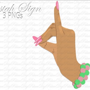 Black Greek Hand Symbol Signs L Sorority and Frat Hand Symbol Signs PNG ...