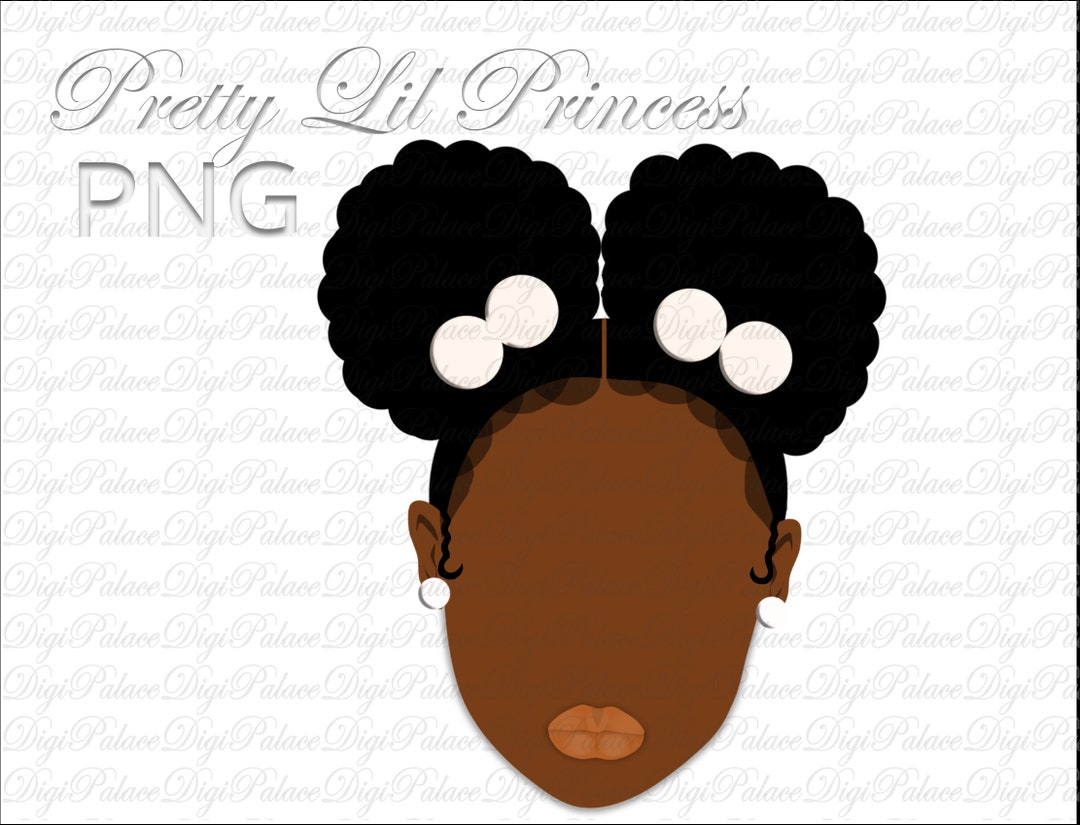 Afro Puffs Girl PNG, African American Clipart - Etsy