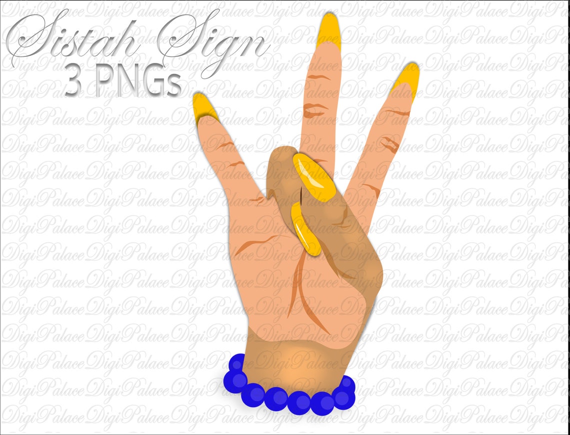 Black Greek Hand Symbol Signs L Sorority and Frat Hand Symbol - Etsy