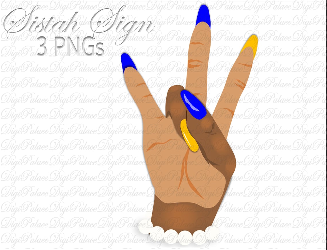 Black Greek Hand Symbol PNG Bundle: Sorority Frat Signs - Etsy