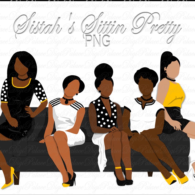 Curvy Black Woman Clip Art - Etsy