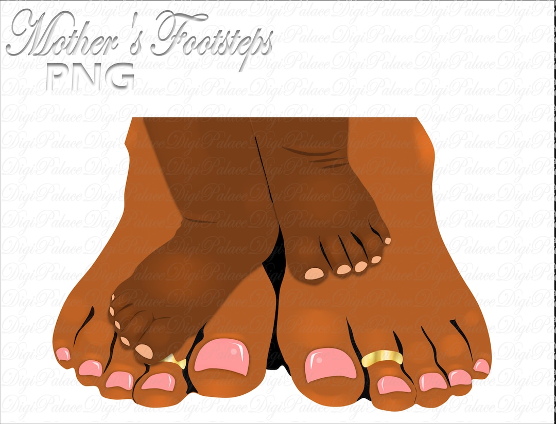 Mother & Child Feet Clipart: Loving Footsteps PNG - Etsy