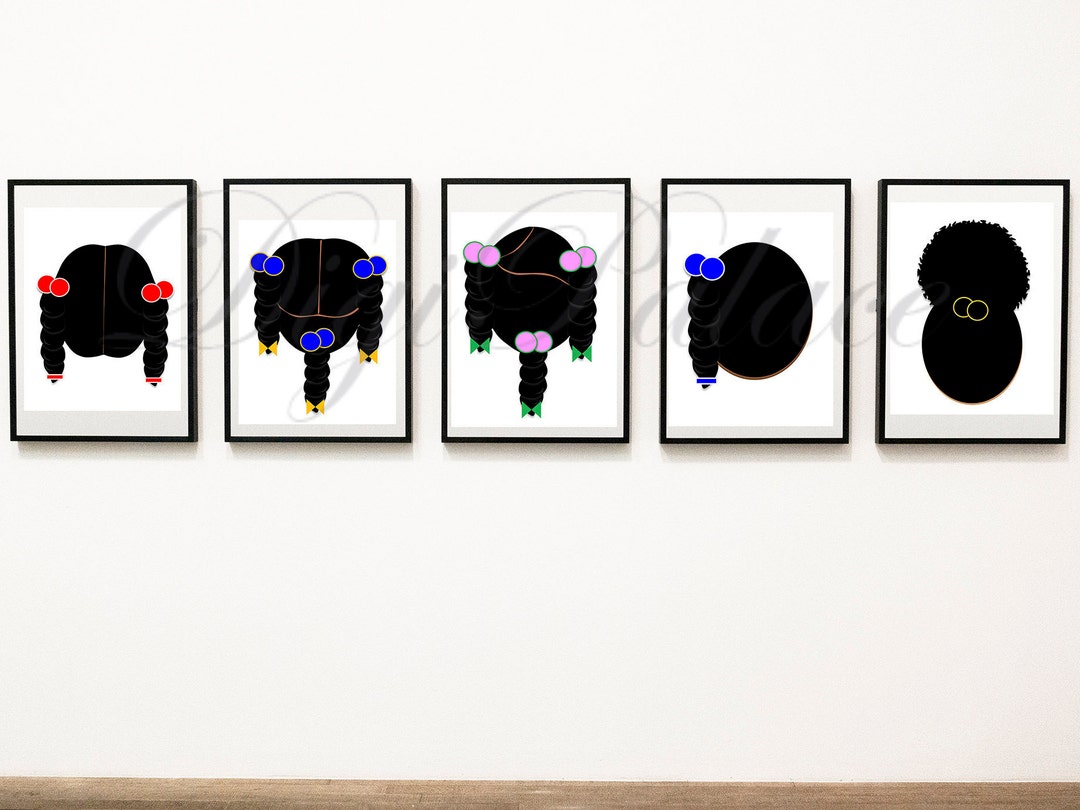 African American Hair Printable PDF DIGITAL DOWNLOAD Hair Set Custom ...