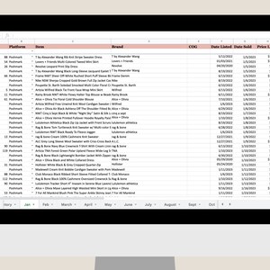 Inventory Tracker Spreadsheet, Google Sheets Inventory Log, Excel ...