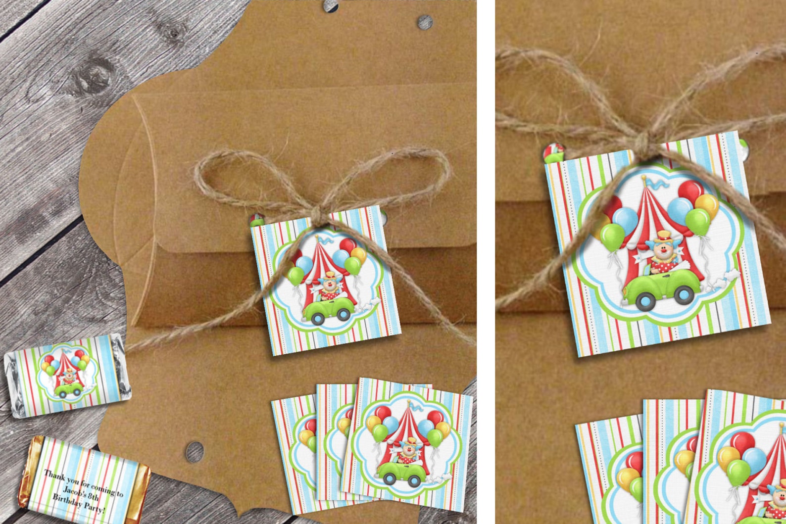 Circus Birthday Party Instant Download EDITABLE PDF, DIY Cupcake ...