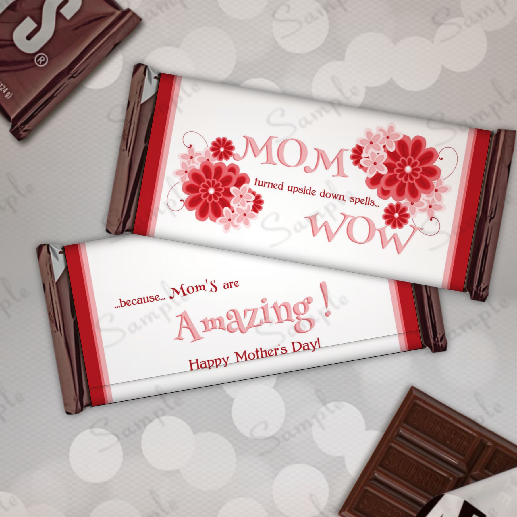 Amazing Mom design 4 Printable Hershey Candy Bar Wrappers Mother's Day ...