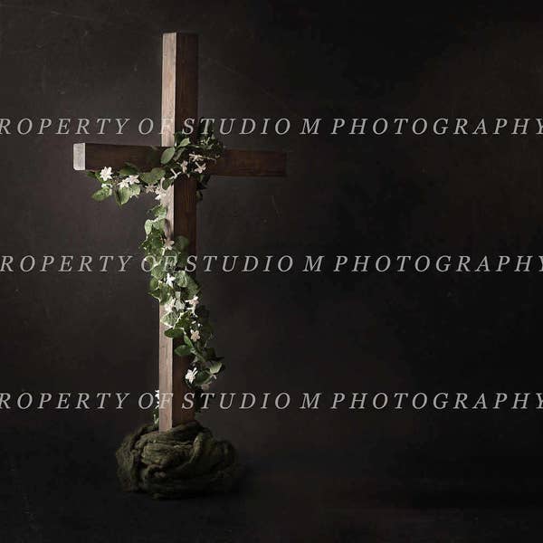 Easter Cross Digital Backdrop - Etsy