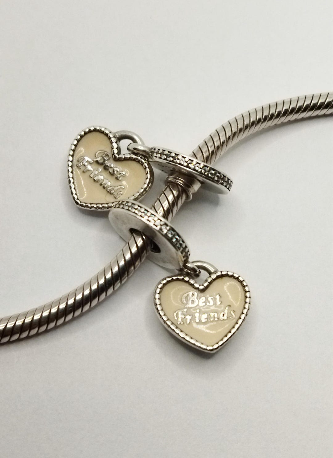 Pandora Sterling Silver Friends Heart Dangle Charm - Etsy