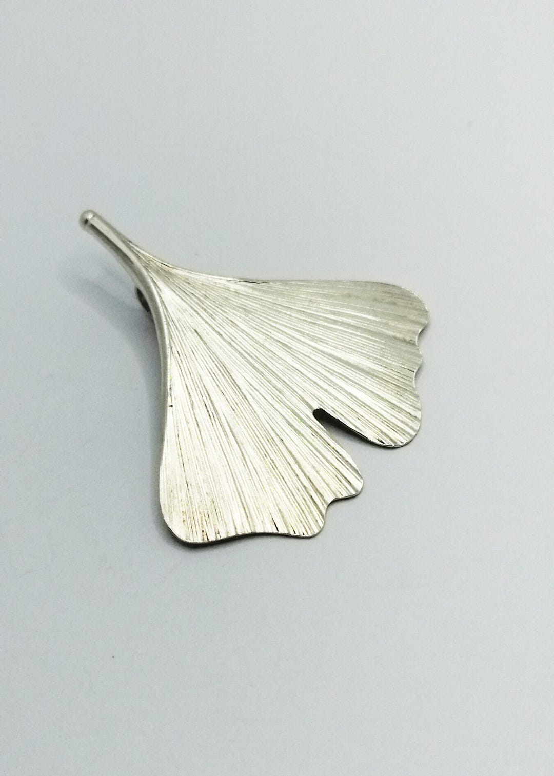 Vintage Sterling Silver Gingko Leaf Pendant - Etsy