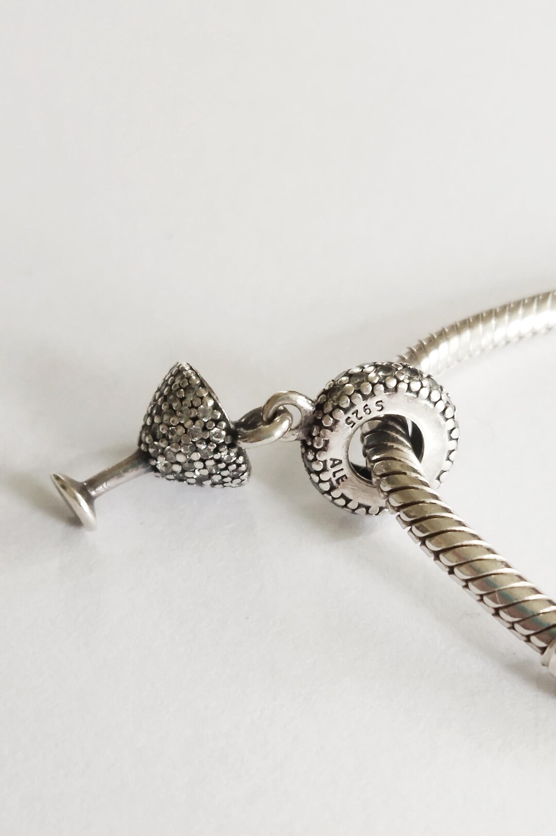 Pandora Sterling Silver Cocktail Glass Charm: Night Out Dangle - Etsy