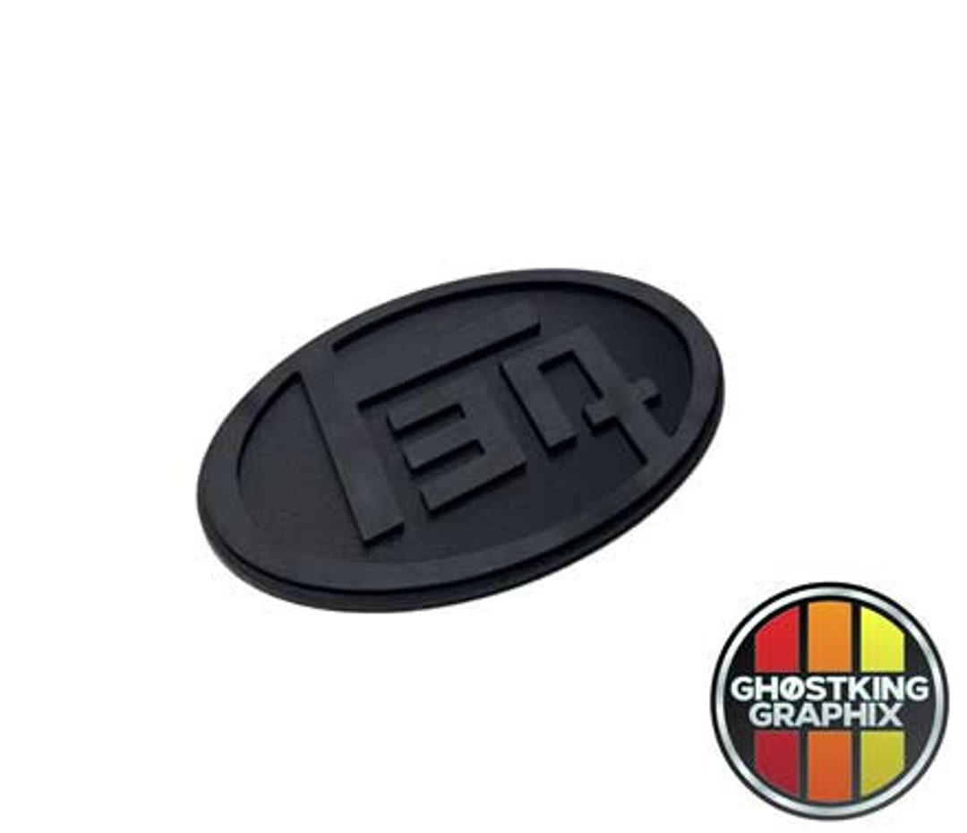 Oval TEQ Matte Black Badge Universal Logo Acrylic Vintage Emblem Toyota ...