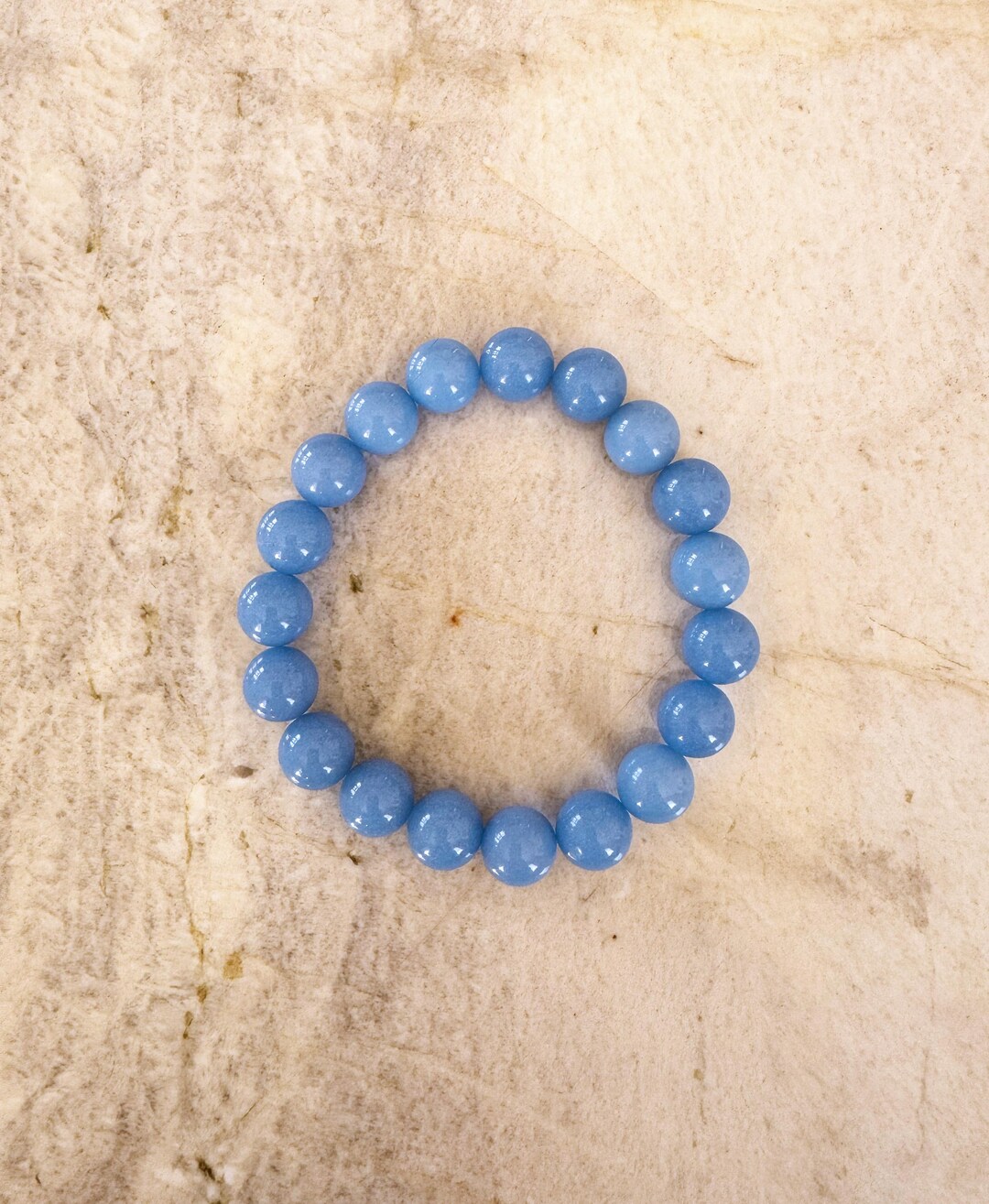 Blue Aragonite Cave Calcite Bracelet – 10mm Glows in Dark Beads - Etsy