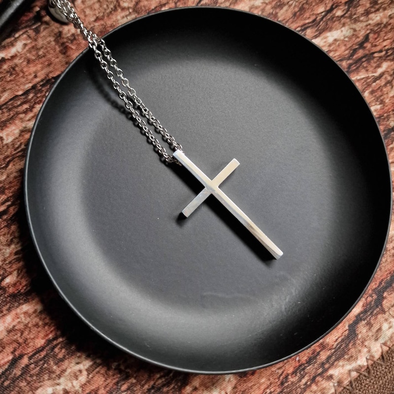 Large Cross Necklace - Etsy