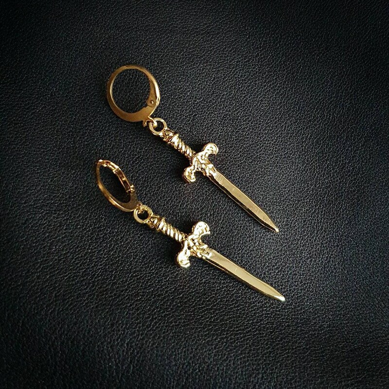 Sword Earrings - Etsy