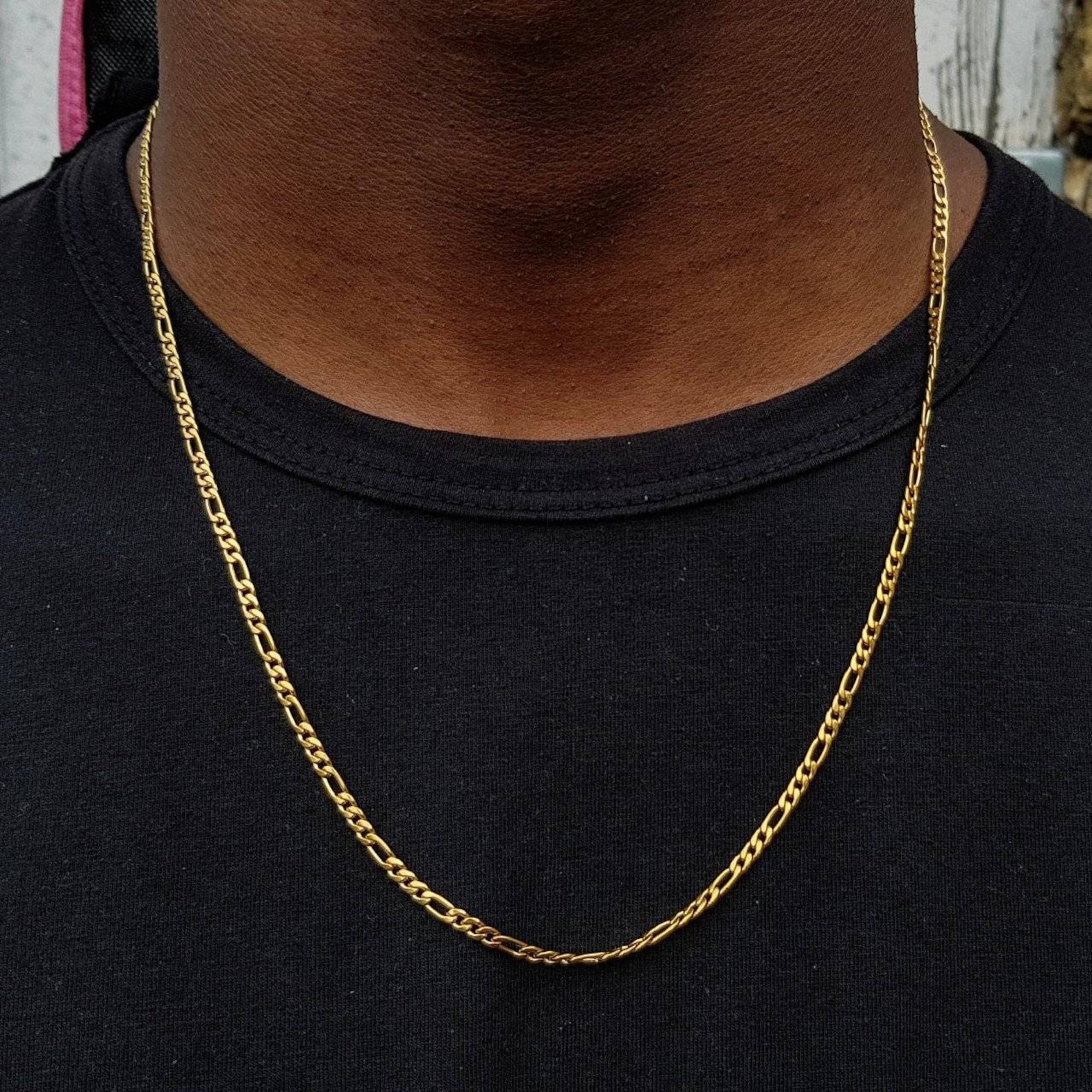 Gold Mens Figaro Chain Italian Style Figaro Necklace 3mm for - Etsy UK