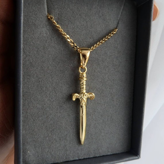 Mens dagger pendant store