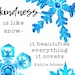 Kindness Quote and Watercolor Snowflakes January Seasonal Set - Etsy