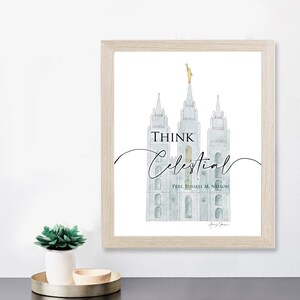 Think Celestial Art Print: Salt Lake Temple, LDS Home Decor - Etsy