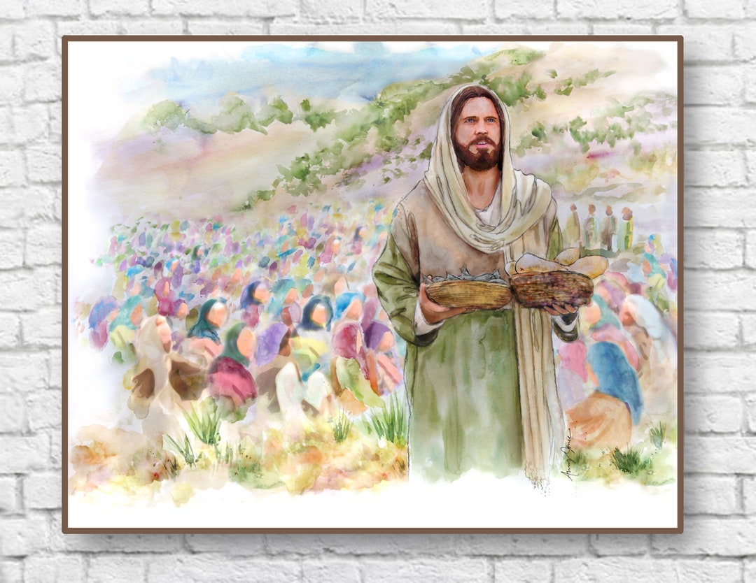 Jesus Feeds 5000, Miracle of 5 Loaves & 2 Fishes, God Provides, Jesus ...