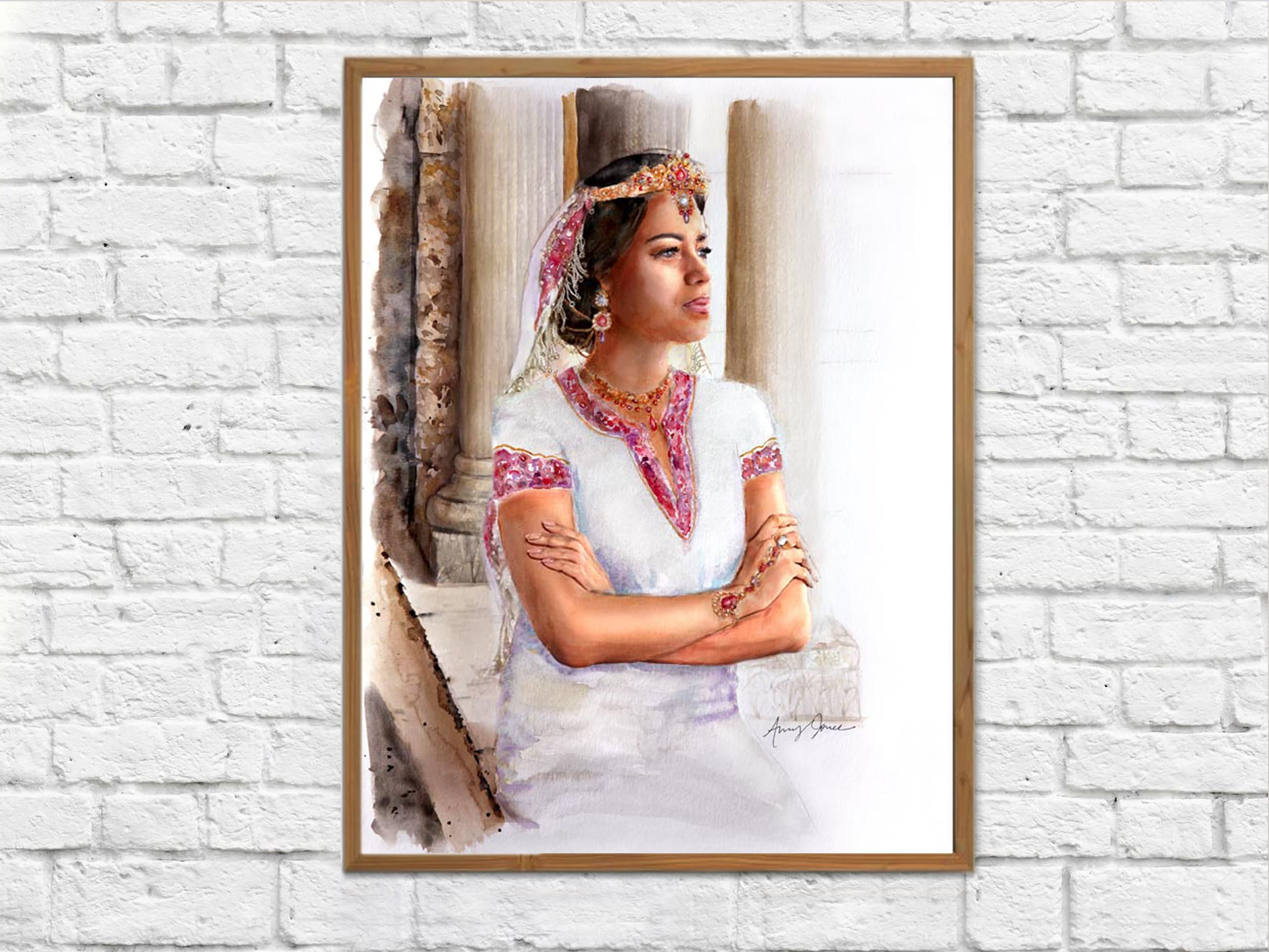Queen Esther Painting Women in the Bible Bible Illustration - Etsy