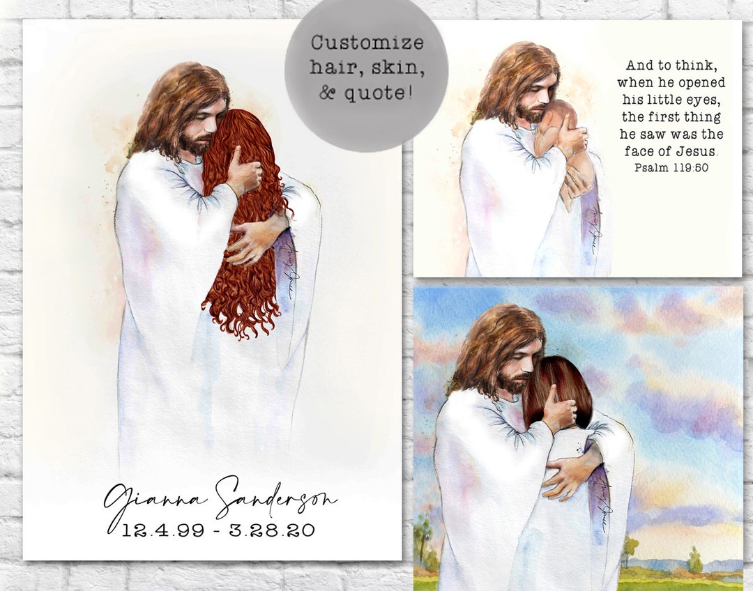 Christ's Embrace- Jesus Hugging Man/woman/child/baby/twins, Custom ...